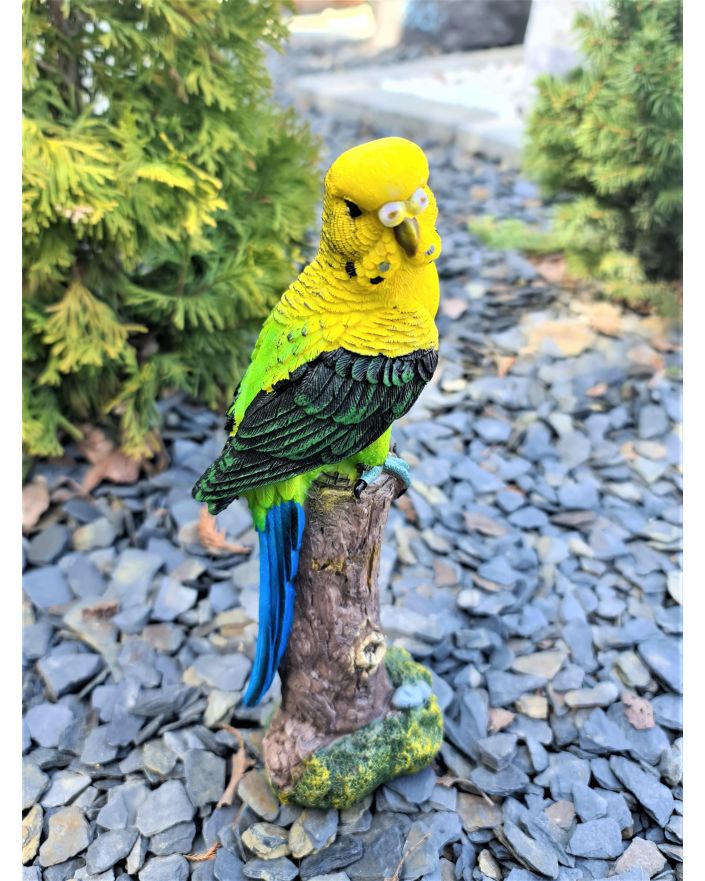 MAŁA PAPUGA NA PIEŃKU - zielona - Sklep Maja Centrum