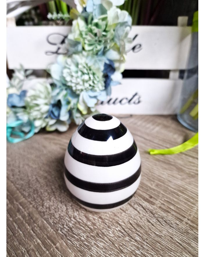 FIGURA CERAMICZNA - JAJKO PISANKA W PASKI małe - Sklep Maja Centrum