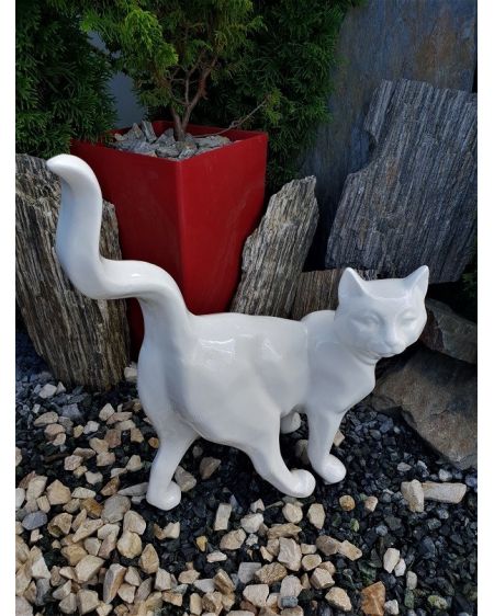 BIAŁY STOJĄCY KOT - DESIGN - Sklep Maja Centrum